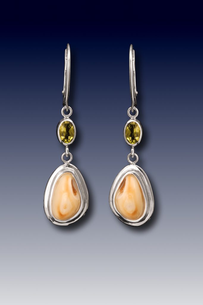 Custom Elk Ivory Earrings | Wilderness Mint Jewelry
